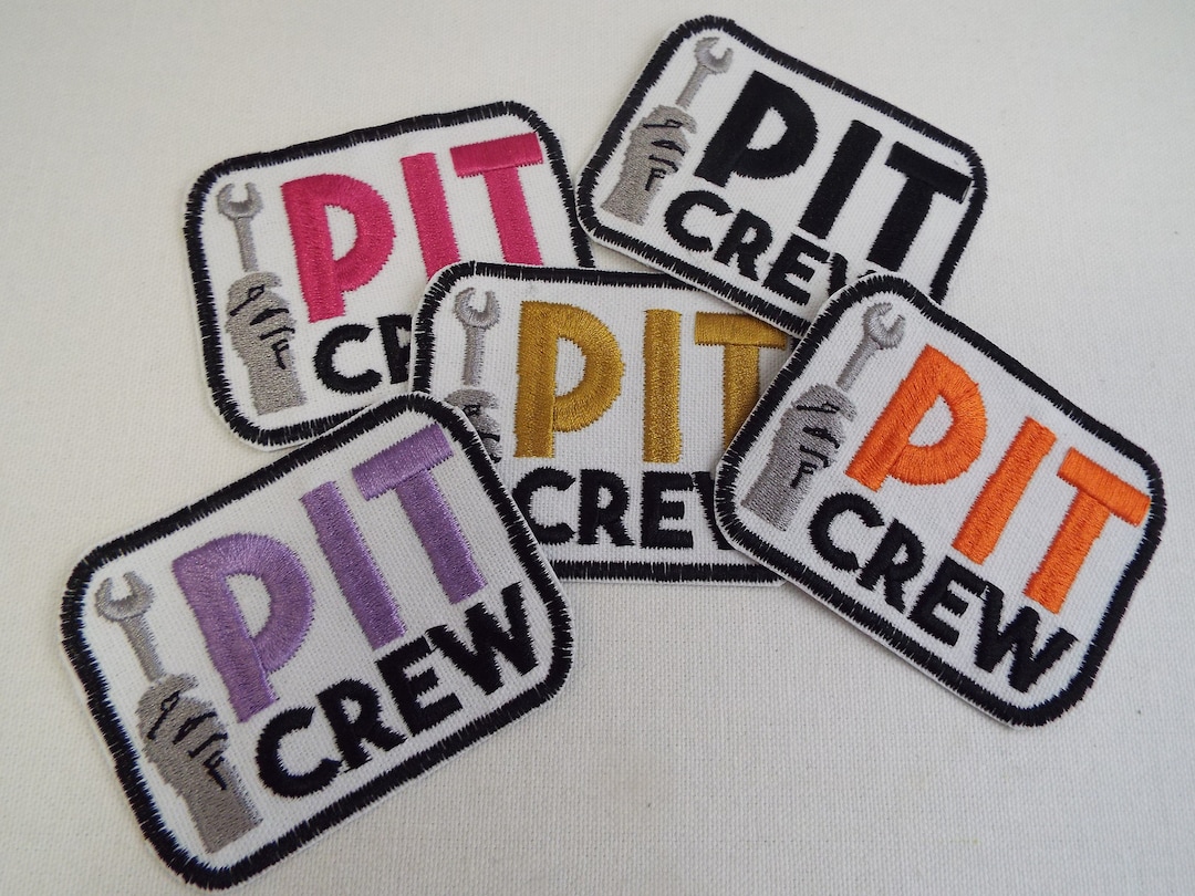 Pit Crew Embroidered Iron on Patch - Etsy
