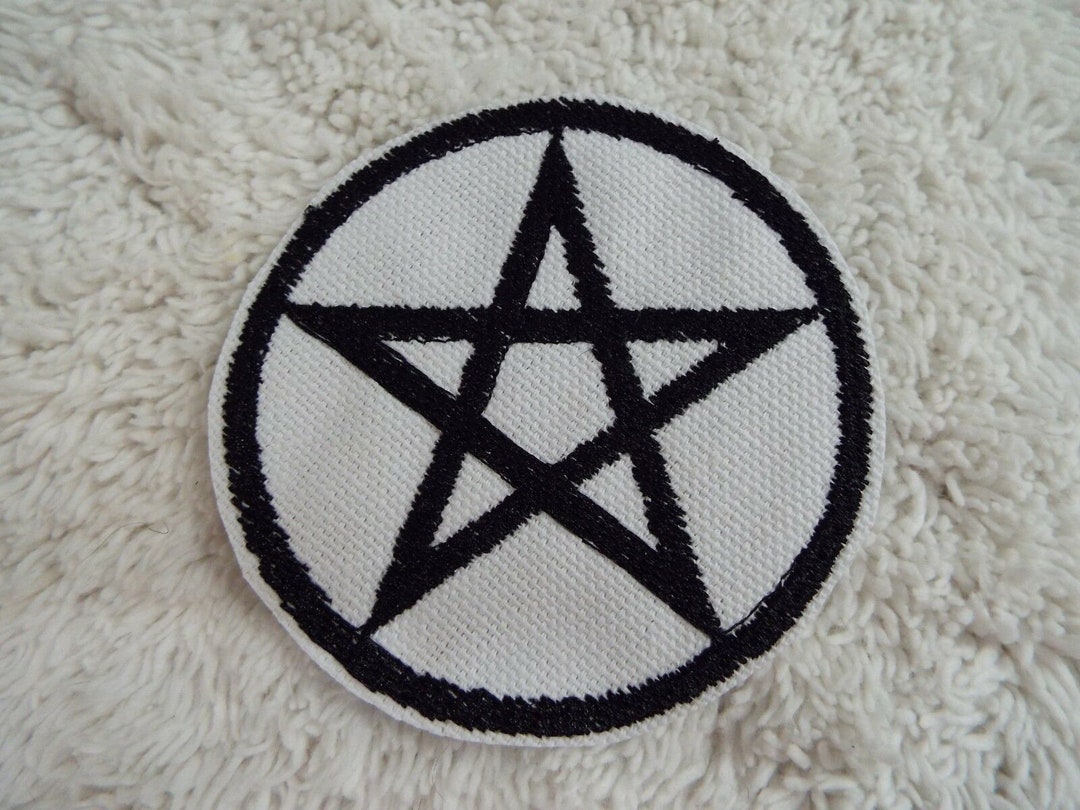 Wicca Pentagram Pentacle Star Embroidery Iron-on Patch - Etsy