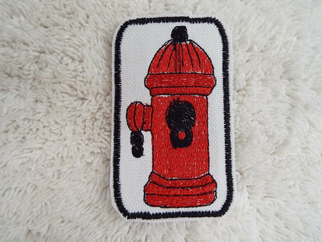 Red Fire Hydrant Embroidery Iron-on Patch - Etsy