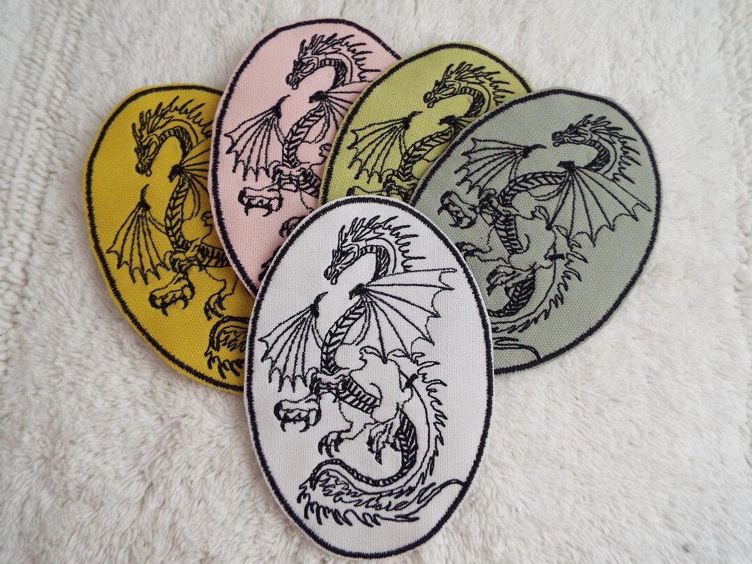 Dragon Embroidery Iron-on Patch - Etsy