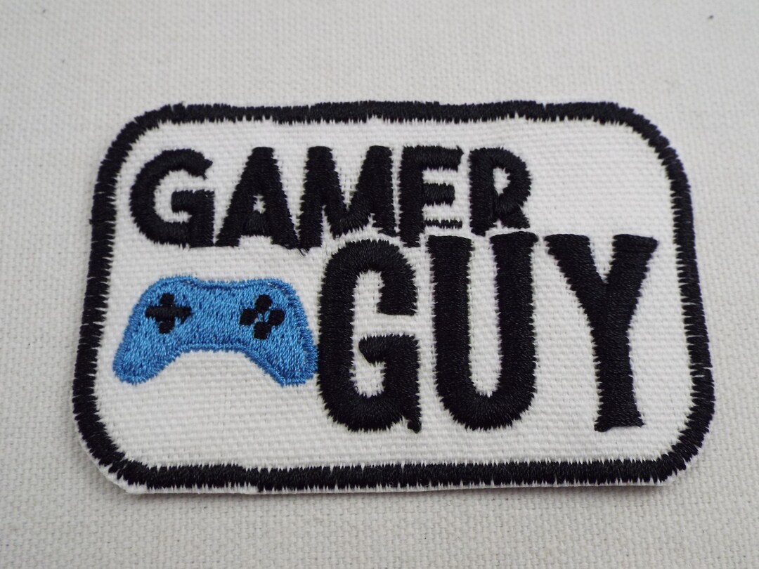 Video Gamer Guy Embroidered Iron on Patch - Etsy