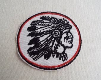INDIAN CHIEF PATCH Native American Headdress Iron-on Embroidered ...
