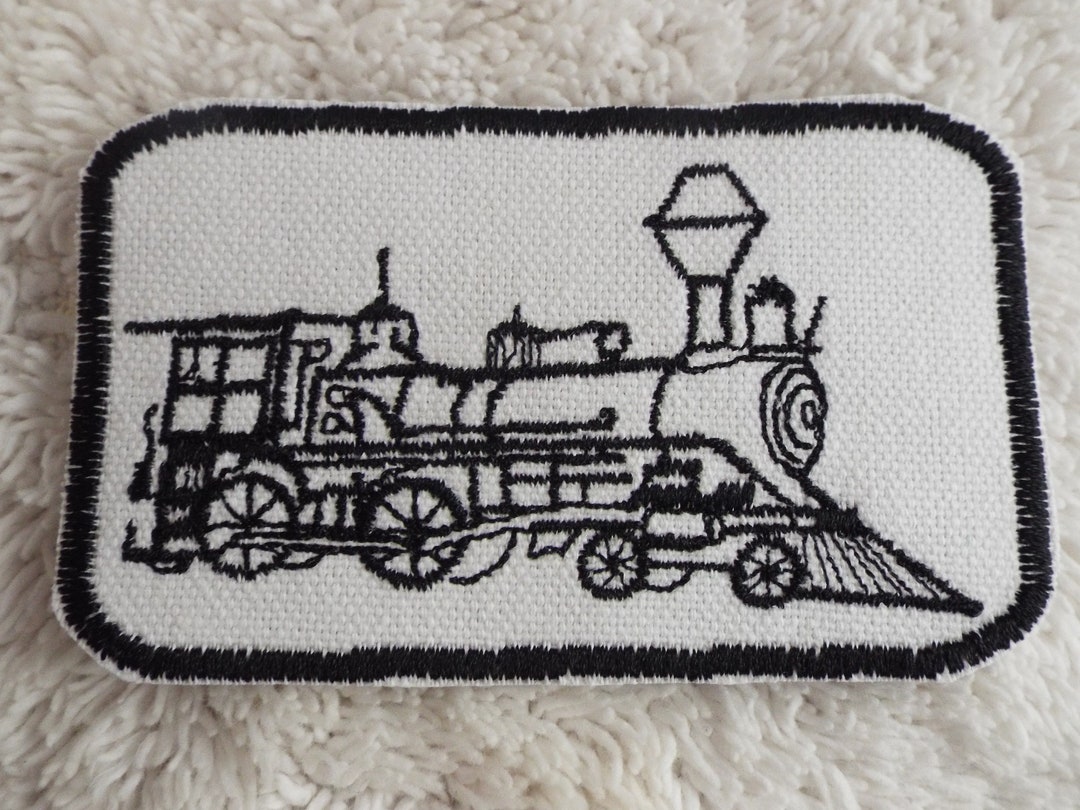 Train Engine Embroidered Iron-on Patch - Etsy