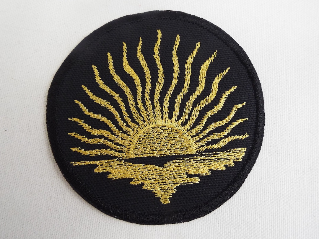 Rising Sun Embroidery Iron-on Patch - Etsy
