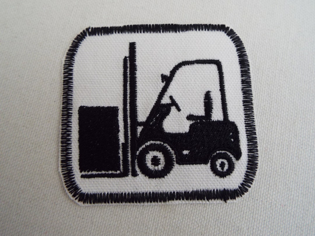 Forklift Embroidered Iron-on Patch - Etsy