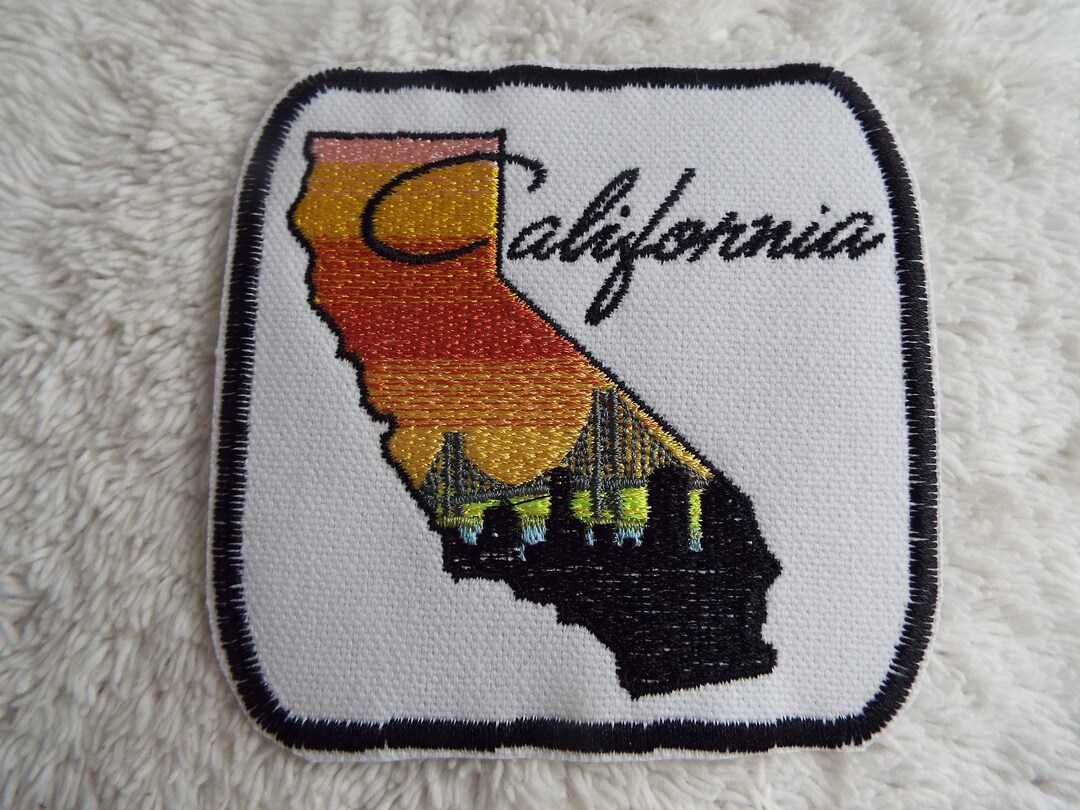 California State City Skyline Golden Gate Embroidery Iron-on Patch - Etsy