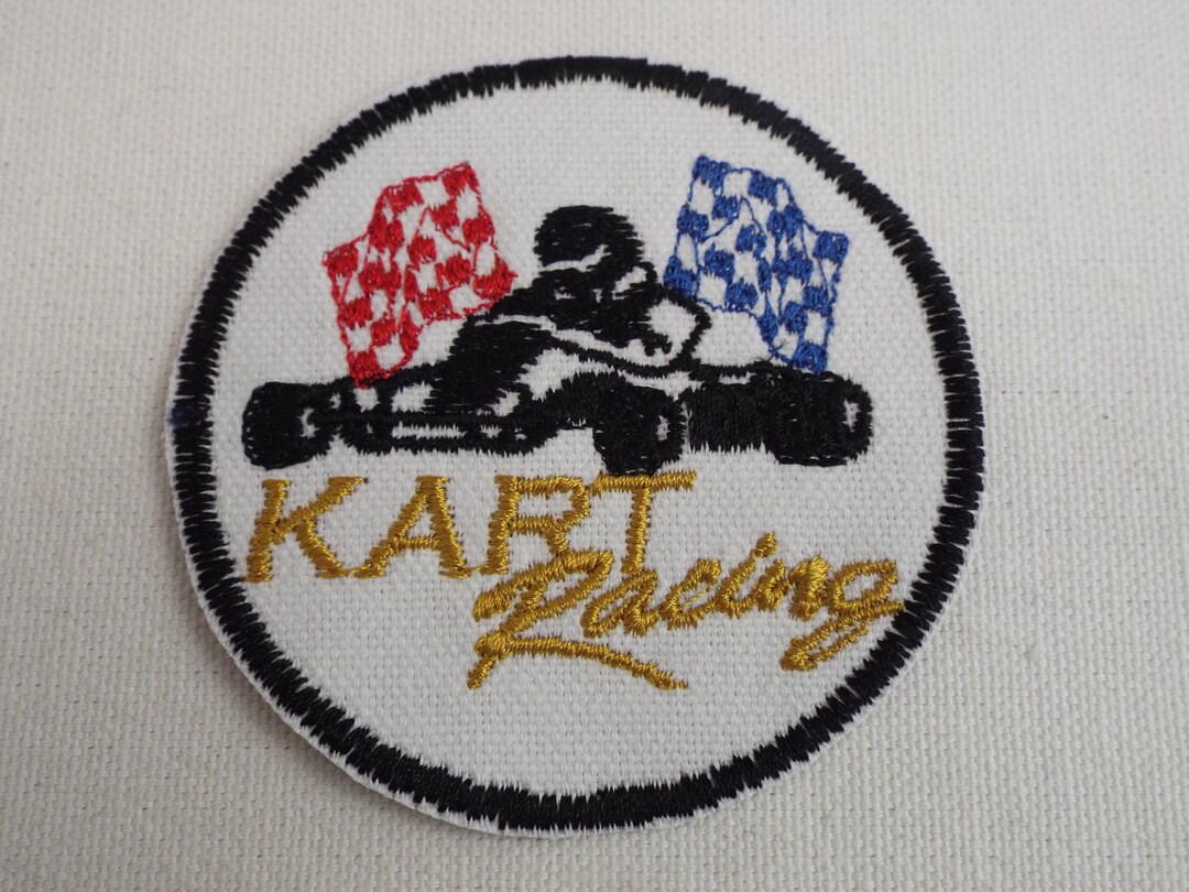 Go Kart Racing Iron-on Embroidered Patch - Etsy