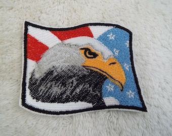 American Bald Eagle Landing Iron on Applique Embroidered Patch WA50 - Etsy