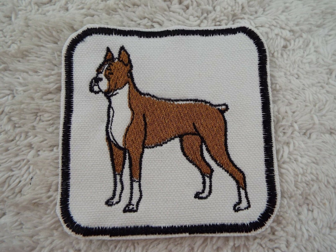 Boxer Dog Embroidery Iron-on Patch - Etsy