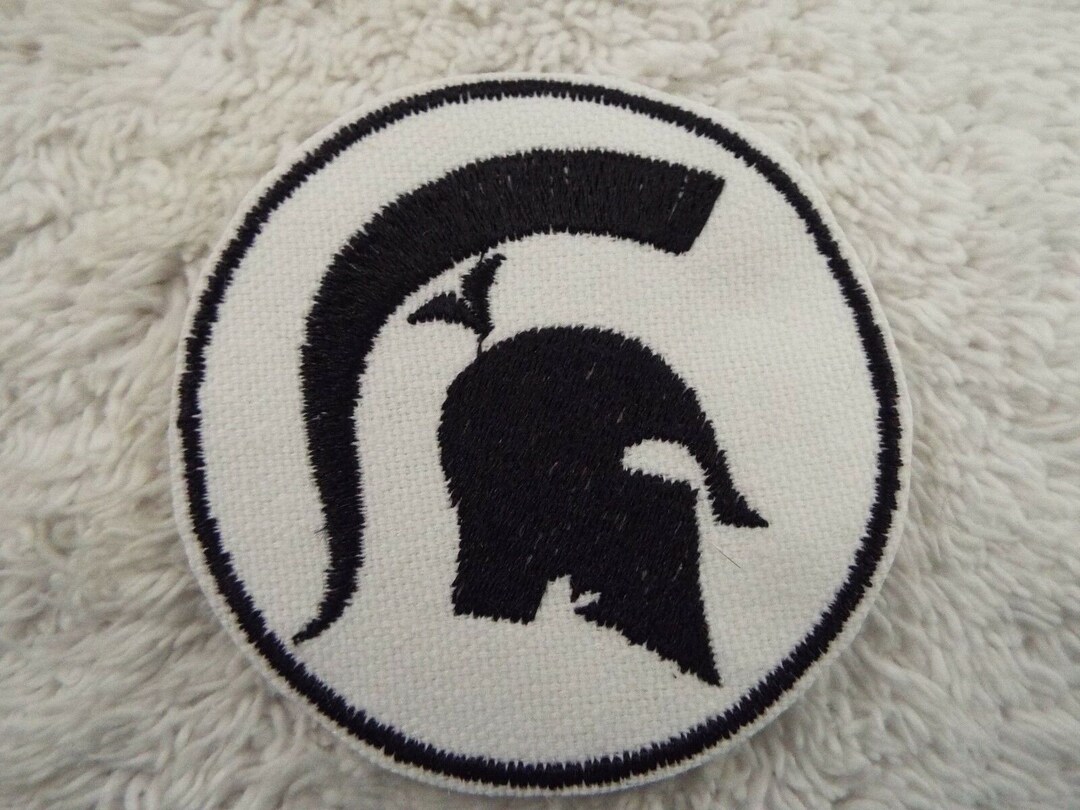 Spartan Helmet Embroidery Iron-on Patch - Etsy
