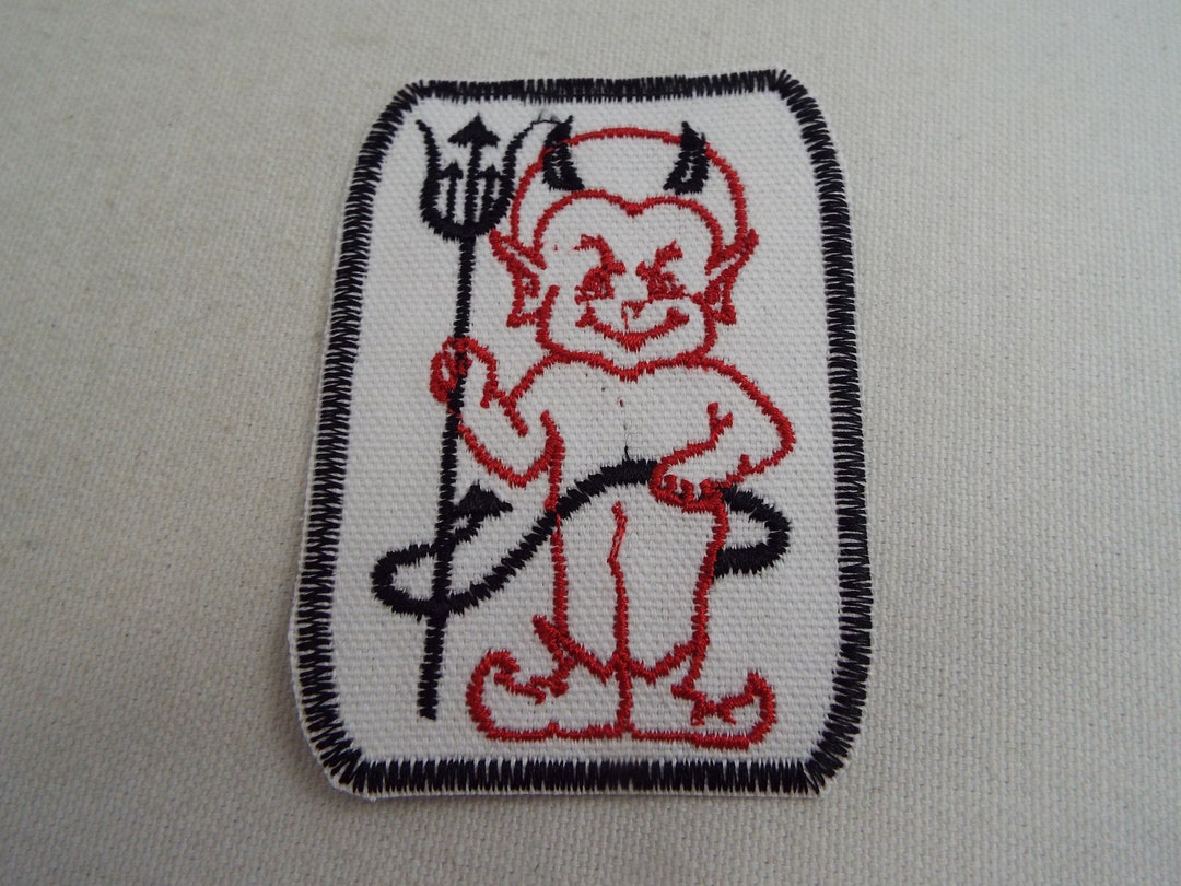 Devil Embroidery Iron-on Patch - Etsy