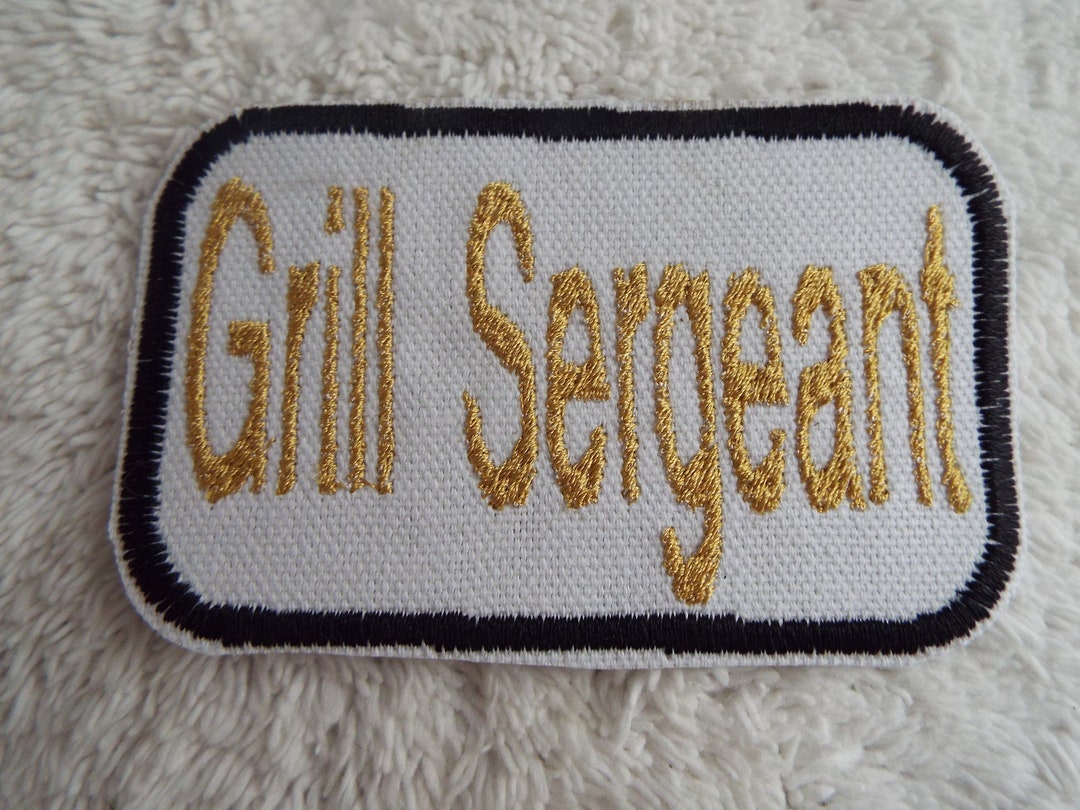 Grill Sergeant Embroidered Iron on Patch - Etsy