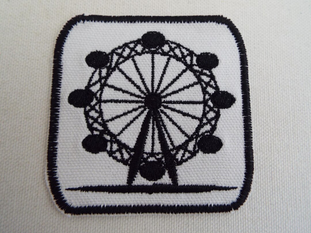 Ferris Wheel Embroidered Iron-on Patch - Etsy