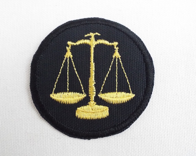 Scales Fabric White Scales of Justice on Black by Mtothefifthpower ...