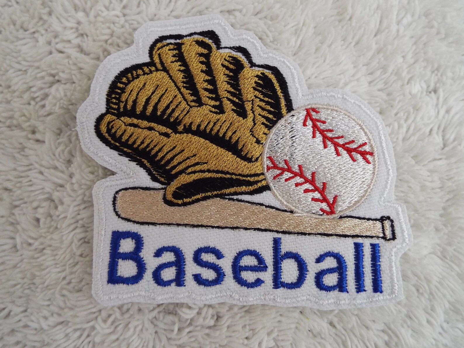 Baseball Glove & Bat Embroidery Iron-on Patch - Etsy