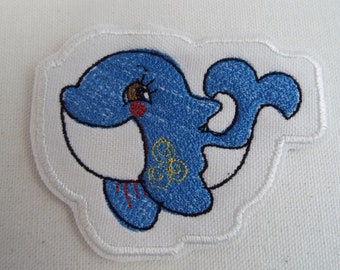 Ocean Blue Whale Embroidered Iron on Applique Motif Patch - Etsy