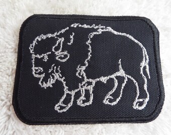 Buffalo Brown Buffalo Head Bison Embroidered Iron on Patch Left 3 5/8h ...