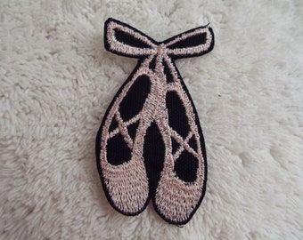 Ballet Slippers Pink Iron on Applique Embroidered Patch - Etsy