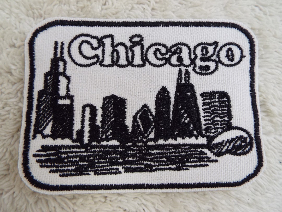 Chicago Skyline Embroidery Iron-on Patch - Etsy