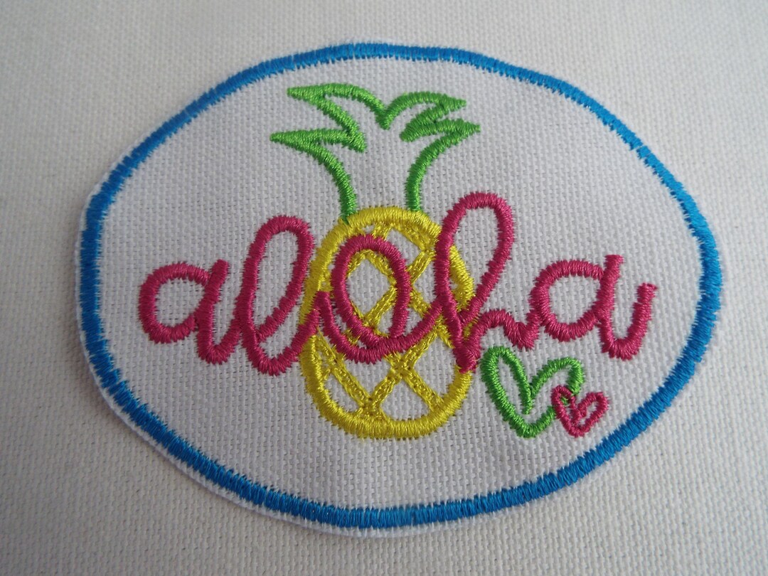 Aloha Embroidery Iron-on Patch - Etsy