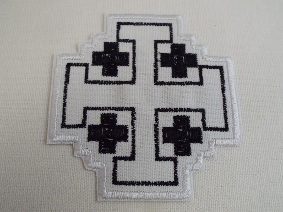Jerusalem Cross Embroidered Iron on Patch - Etsy
