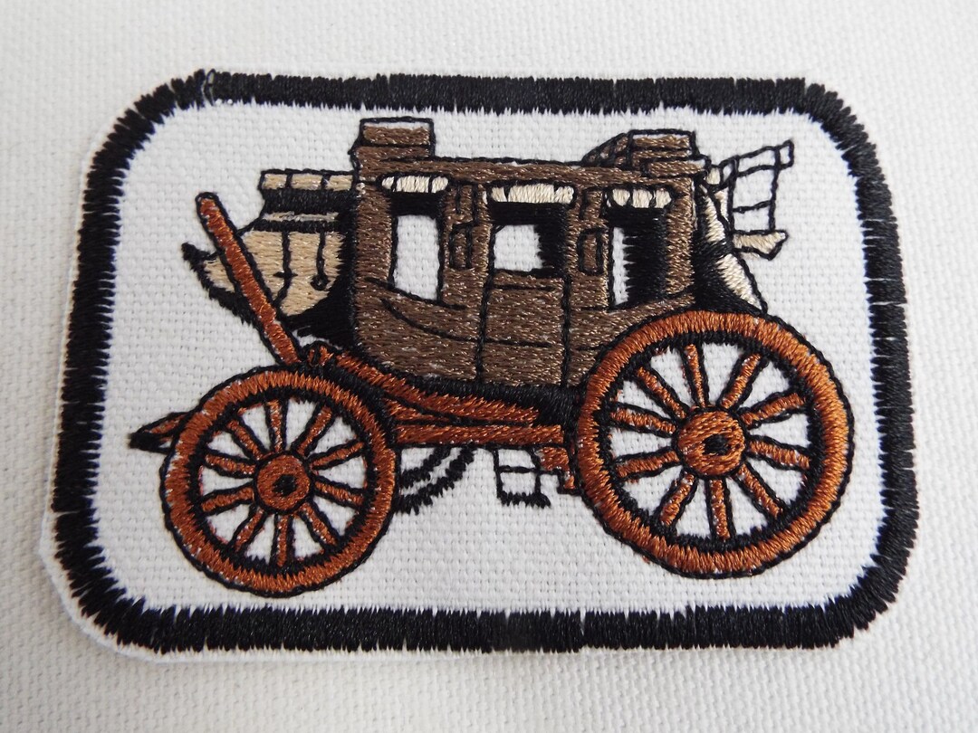 Old Western Stagecoach Embroidery Iron-on Patch - Etsy