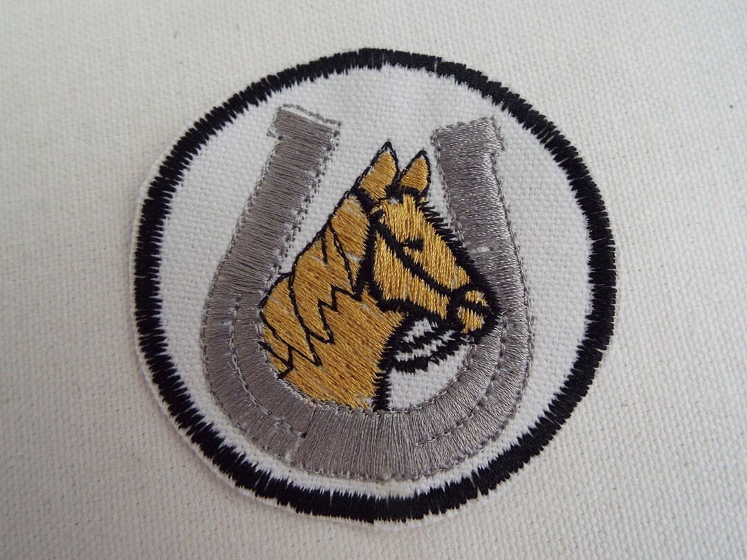 Brown Horse Horseshoe Embroidery Iron-on Patch - Etsy