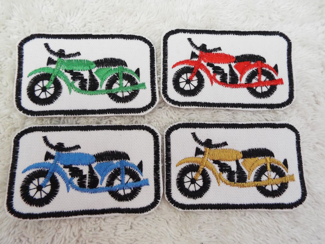 Motorcycle Embroidery Iron-on Patch - Etsy