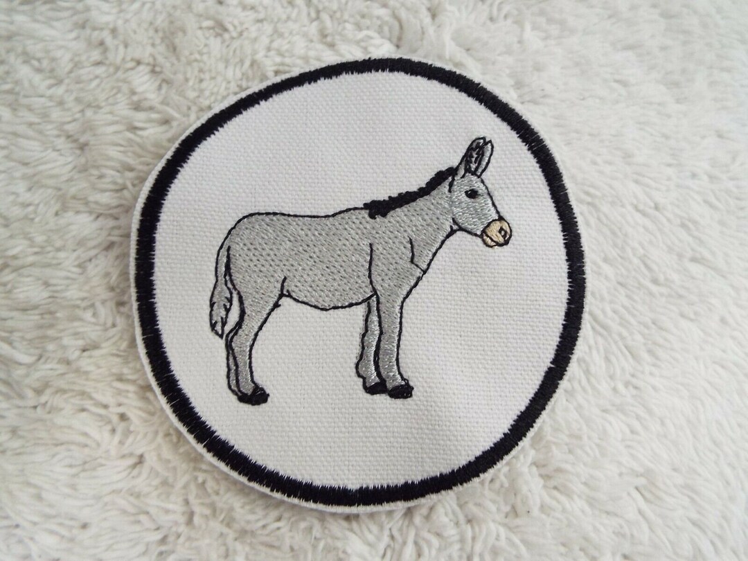 Donkey Embroidery Iron-on Patch - Etsy