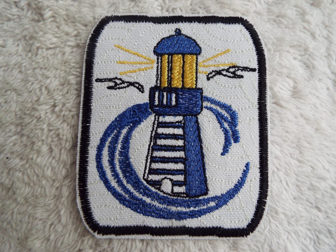 Lighthouse Embroidery Iron-on Patch - Etsy