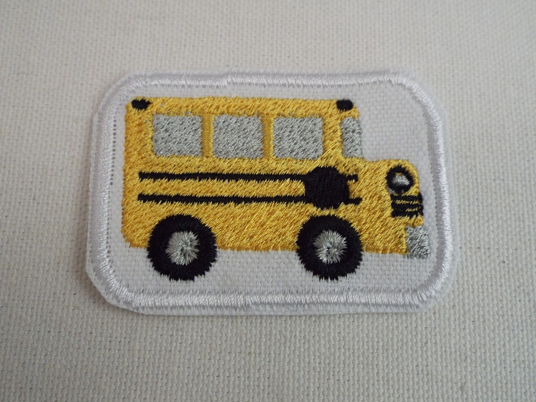 Little Yellow School Bus Iron-on Embroidered Patch - Etsy
