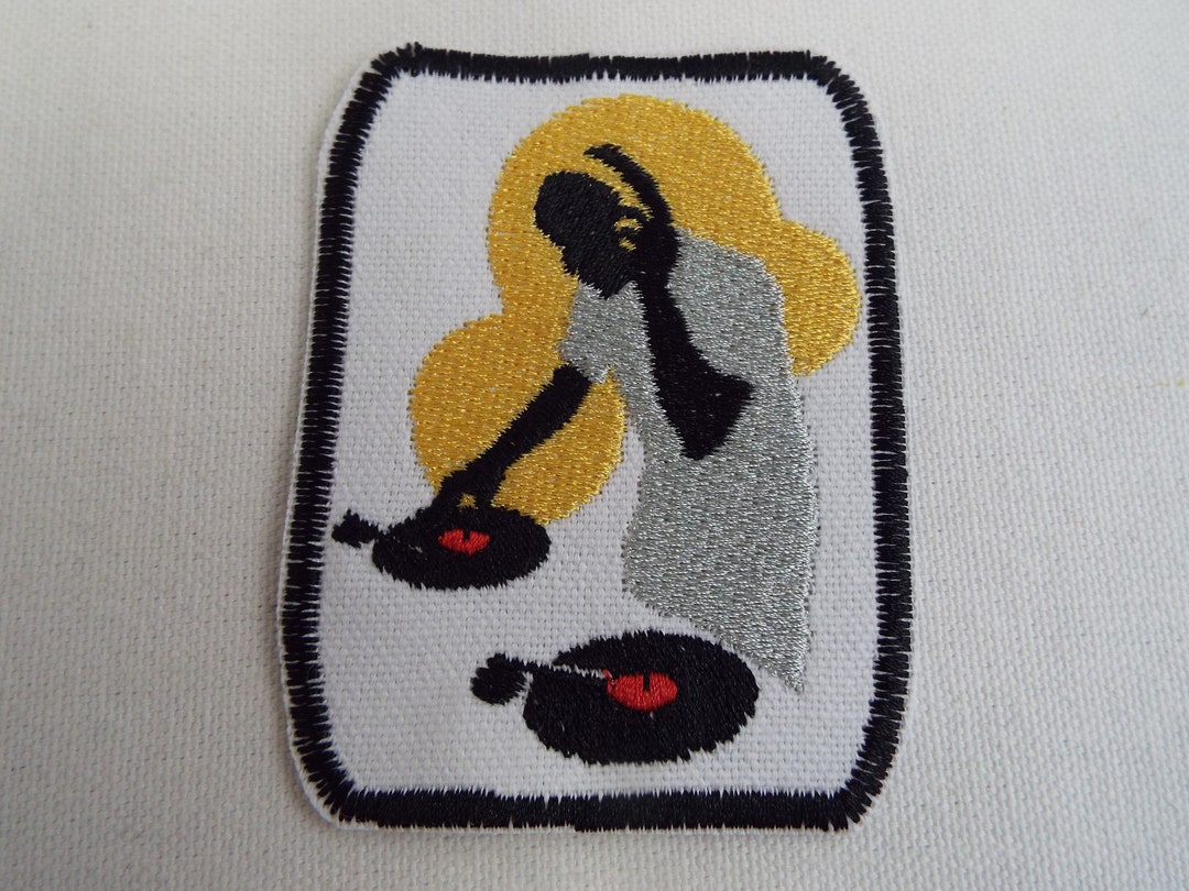 DJ Disc Jockey Embroidery Iron-on Patch - Etsy