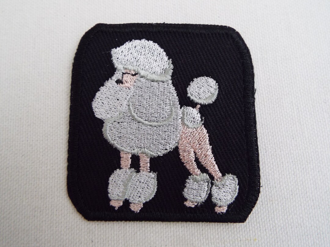Poodle Embroidered Iron-on Patch - Etsy