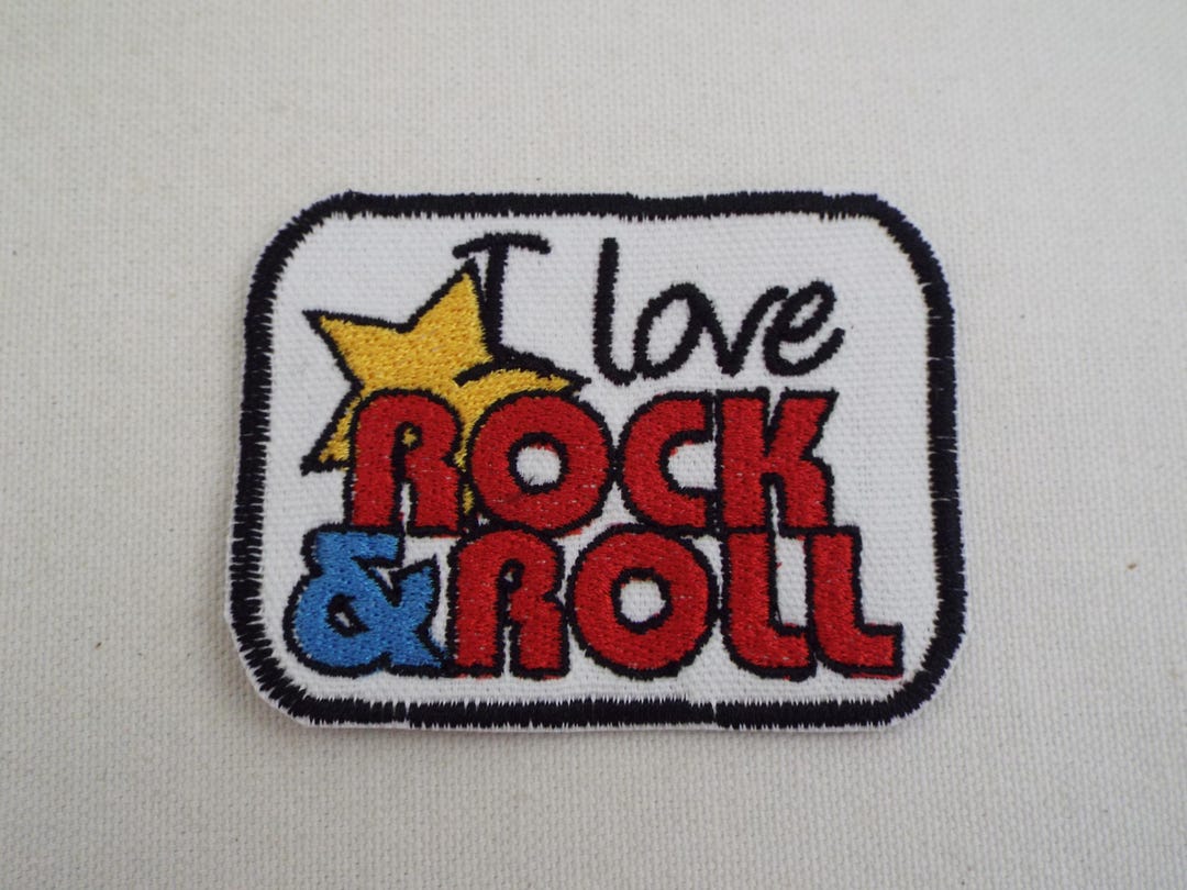 I Love Rock & Roll Embroidered Iron-on Patch - Etsy