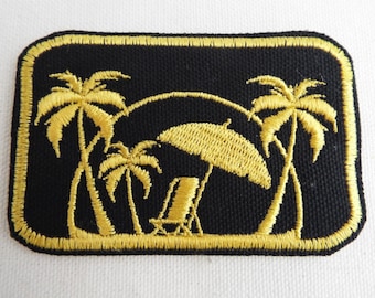 Palm Tree Tropical Beach Crafts Embroidered Iron on Patch Set of 2 - Etsy