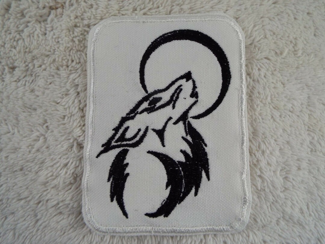 Howling Wolf Moon Iron-on Patch - Etsy