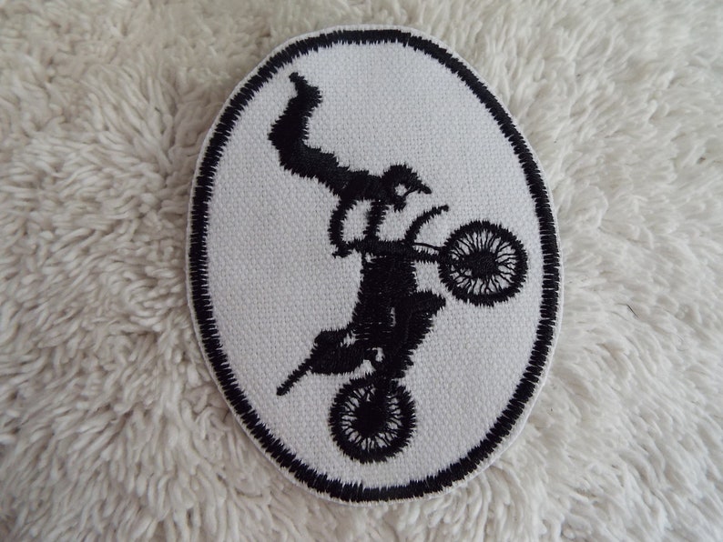 Flying Dirt Bike Rider Embroidered Iron on Patch - Etsy
