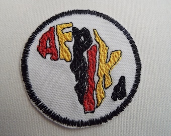 Embroidered Africa Map Patch Iron-on African Continent Patch Applique ...