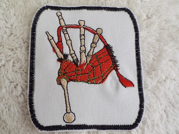 Bagpipes Embroidery Iron-on Patch - Etsy