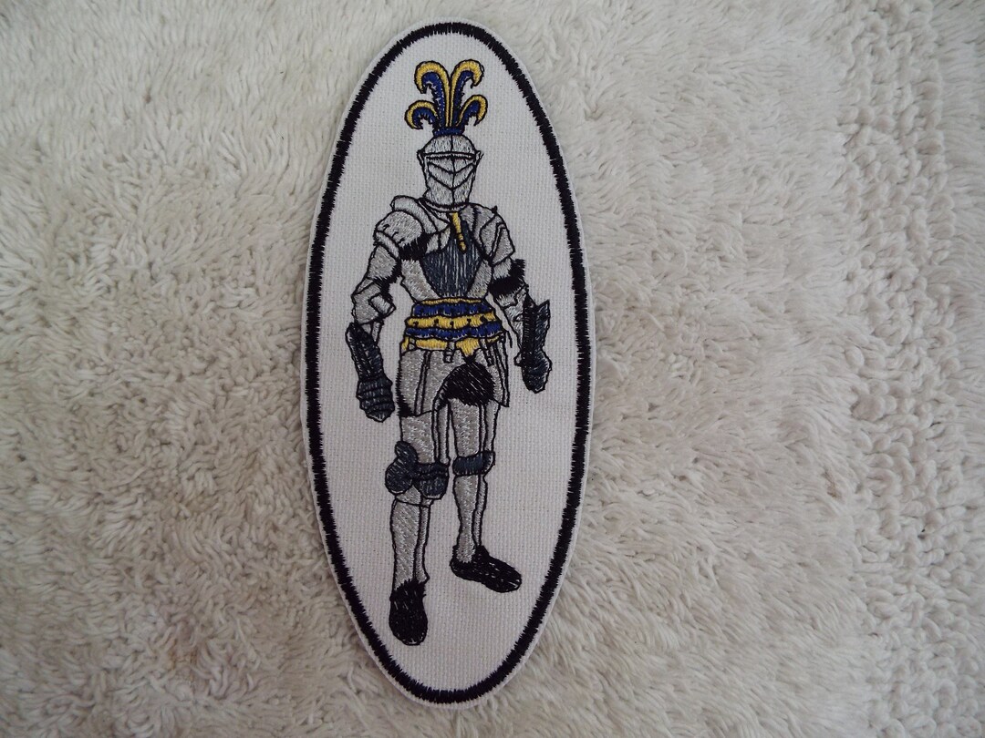 Medieval Knight Armor Embroidery Iron-on Patch - Etsy