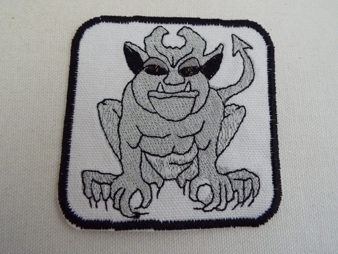 Gargoyle Statuary Embroidery Iron-on Patch - Etsy