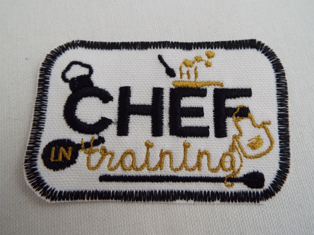 Chef in Training Embroidered Iron on Patch - Etsy