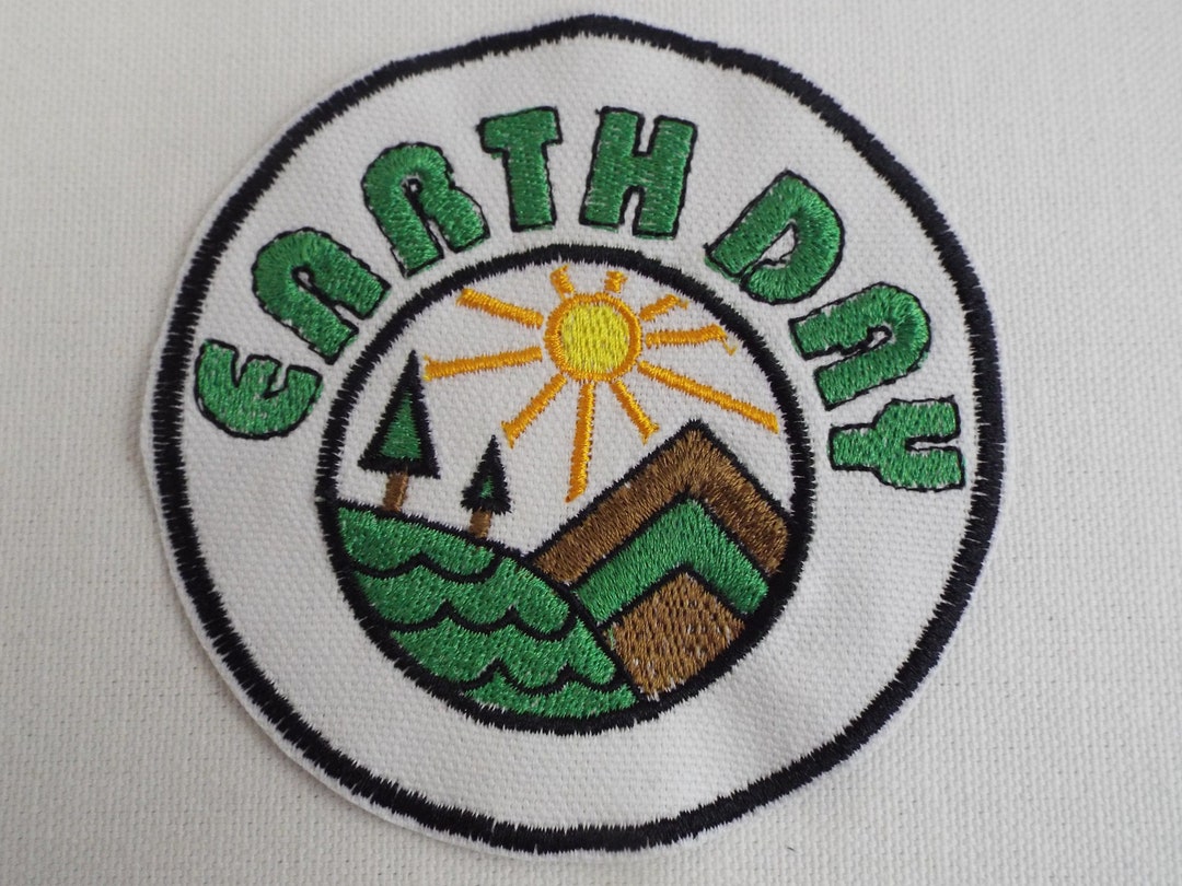 Earth Day Embroidery Iron-on Patch - Etsy