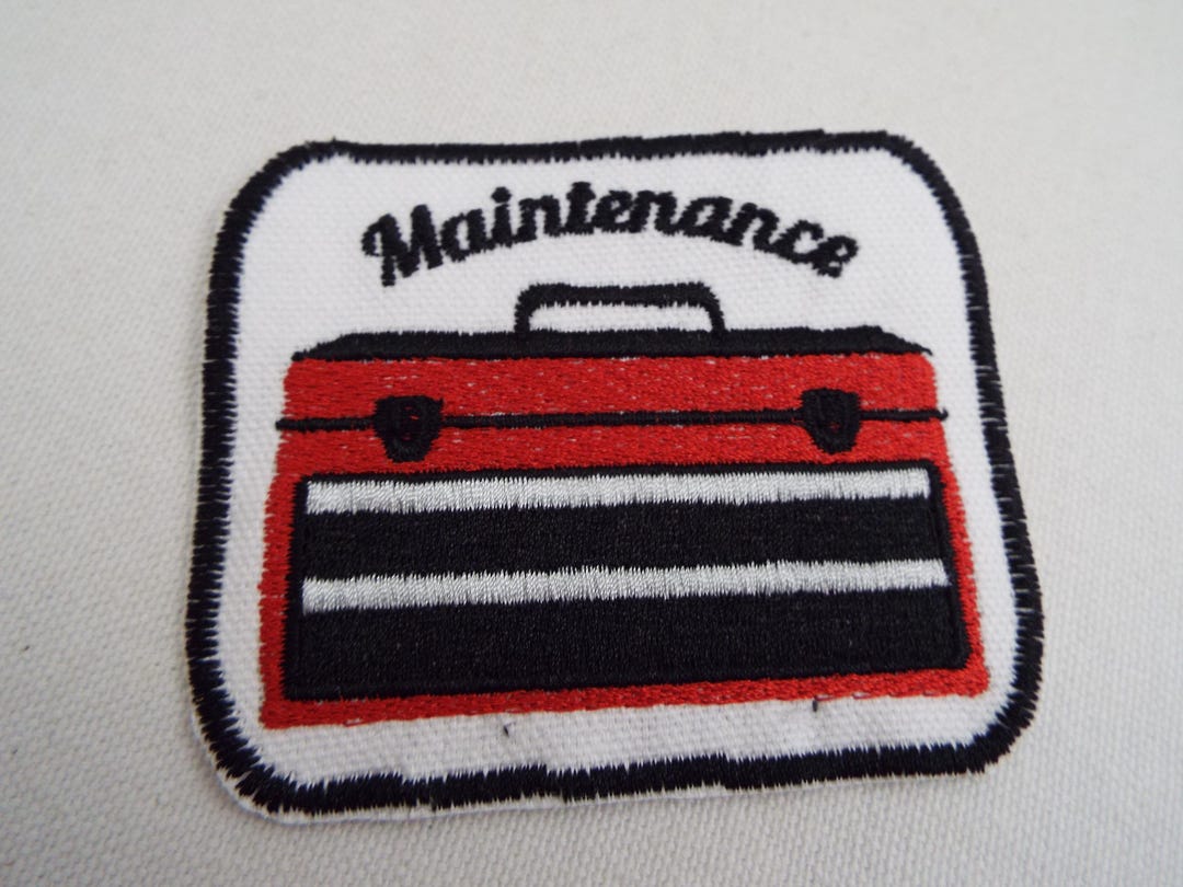 Maintenance Red Toolbox Embroidery Iron-on Patch - Etsy