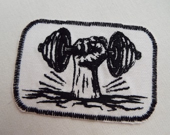 Dumbbell Barbell Patch, Sports Iron-on Patch, Training Embroidery - Etsy