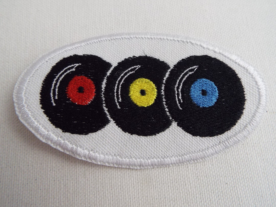 Vinyl Records Embroidered Iron-on Patch - Etsy