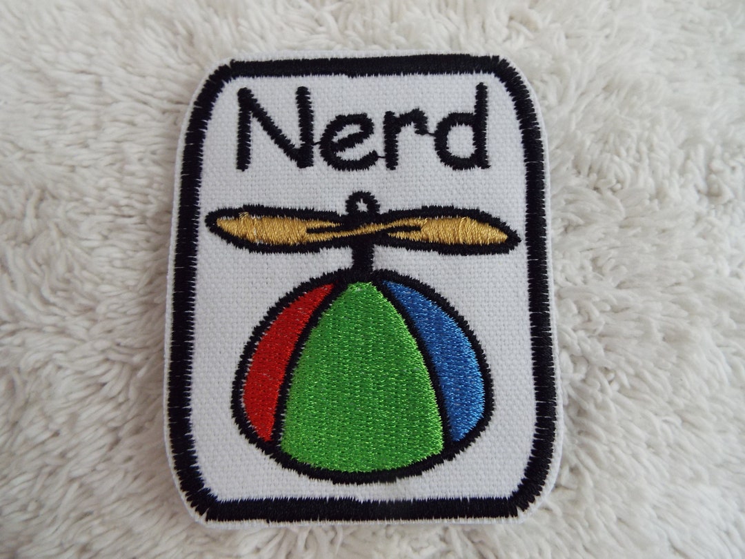 Nerd Propeller Cap Hat Iron-on Patch - Etsy