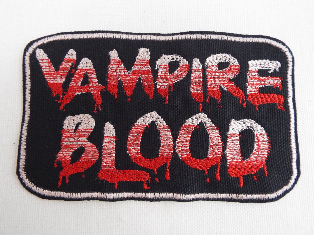 Vampire Blood Embroidery Iron-on Patch - Etsy