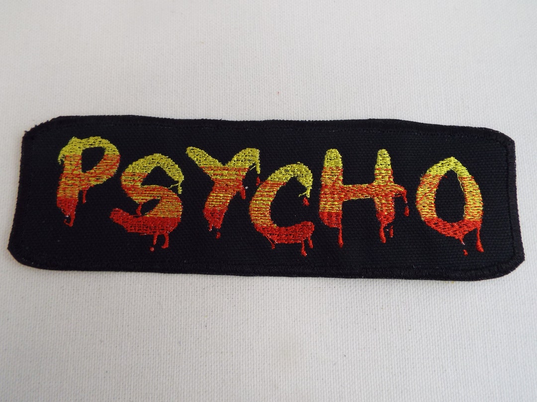 Psycho Embroidery Iron-on Patch - Etsy