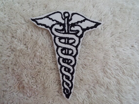 CADUCEUS Embroidery Iron-on Patch | Etsy